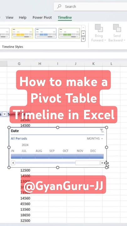 How to make a Pivot Table Timeline in Excel. #shorts #shortsfeed #excel #exceltips # ...