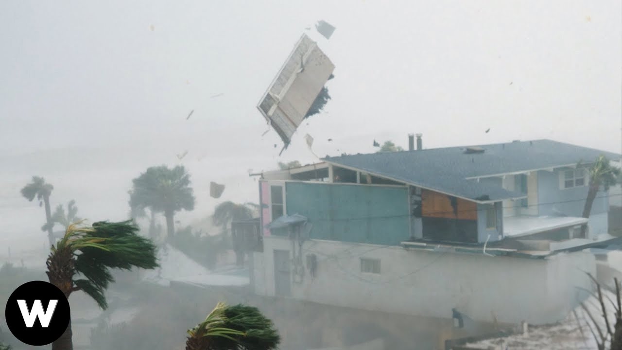 Tragic! Natural Disaster Hurricane Milton With Terrible Force Submerged ...