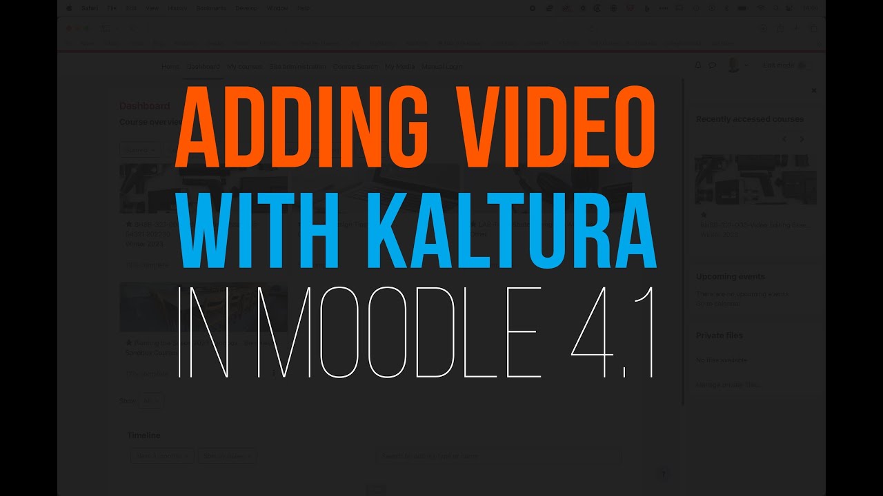 Moodle 4.1 Tutorial | Embed Video with Kaltura - YouTube