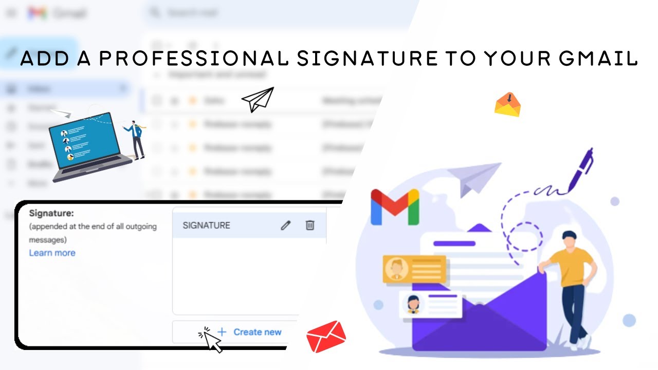 Add a professional signature to your Gmail account || Which shows your ...