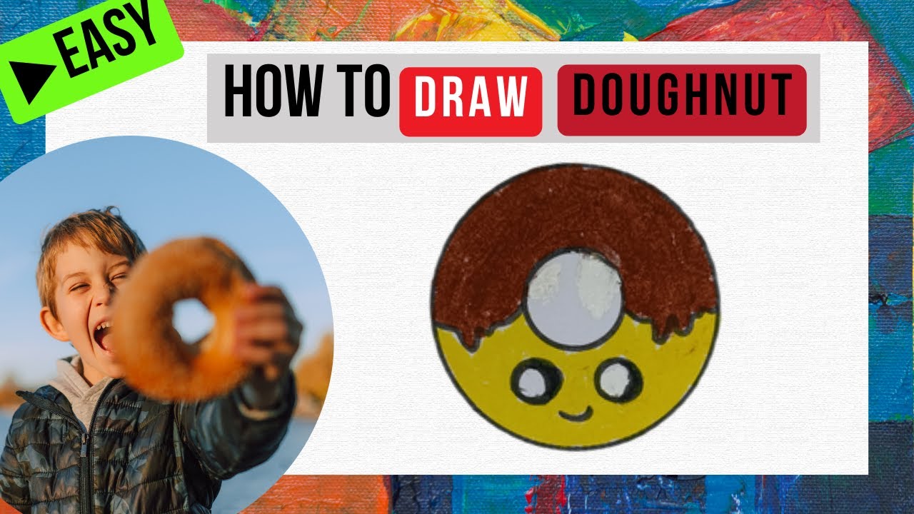 How to Draw Doughnut || Doughnut Drawing for Beginners || schoolx360 ...