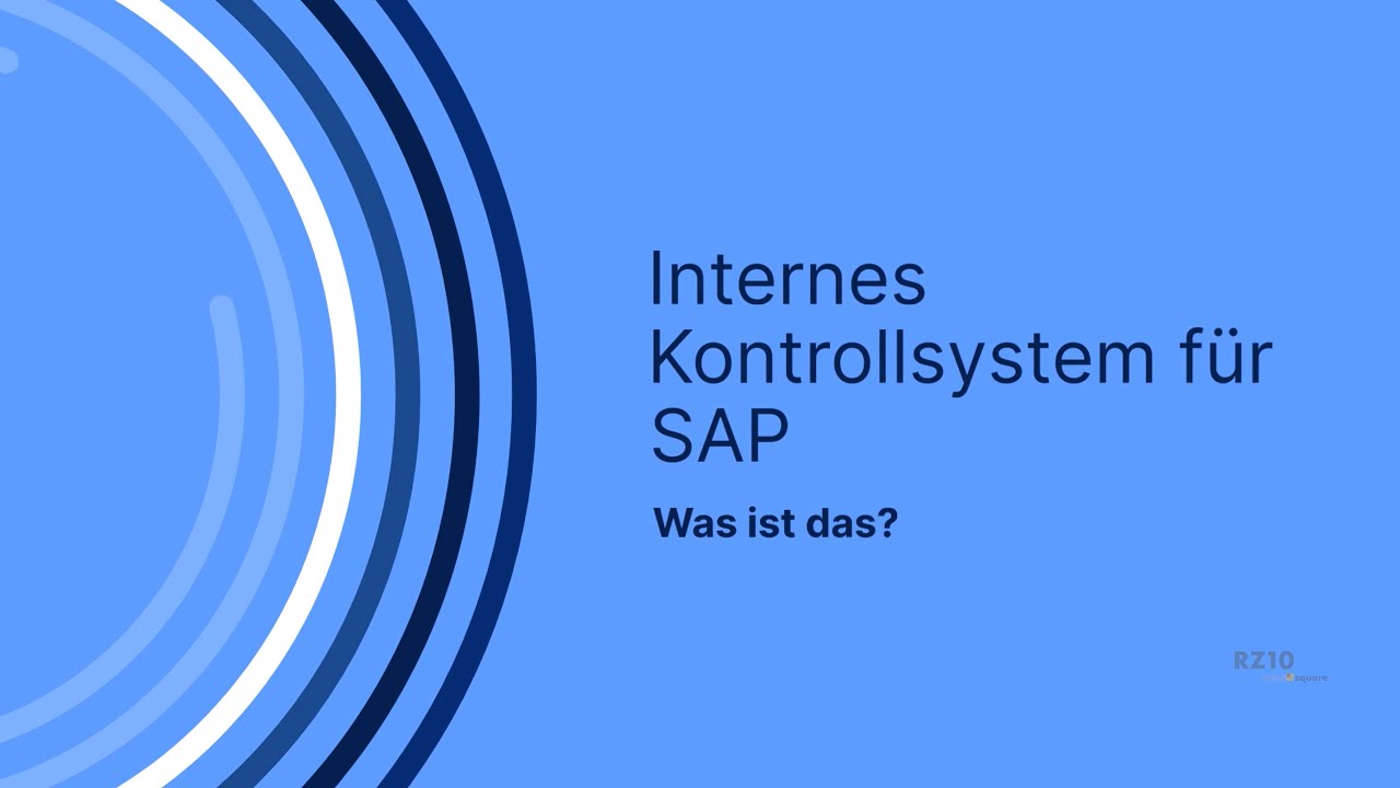 Internes Kontrollsystem für SAP kurz zusammengefasst - YouTube