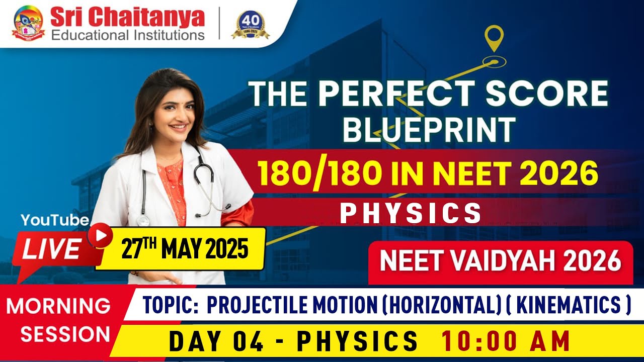 Day - 4 Physics | Projectile Motion (Horizontal) | Kinematics | NEET ...