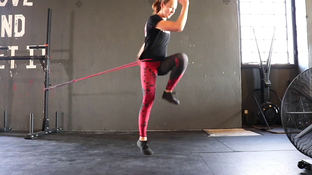 Resistance Band Skipping In Place - YouTube