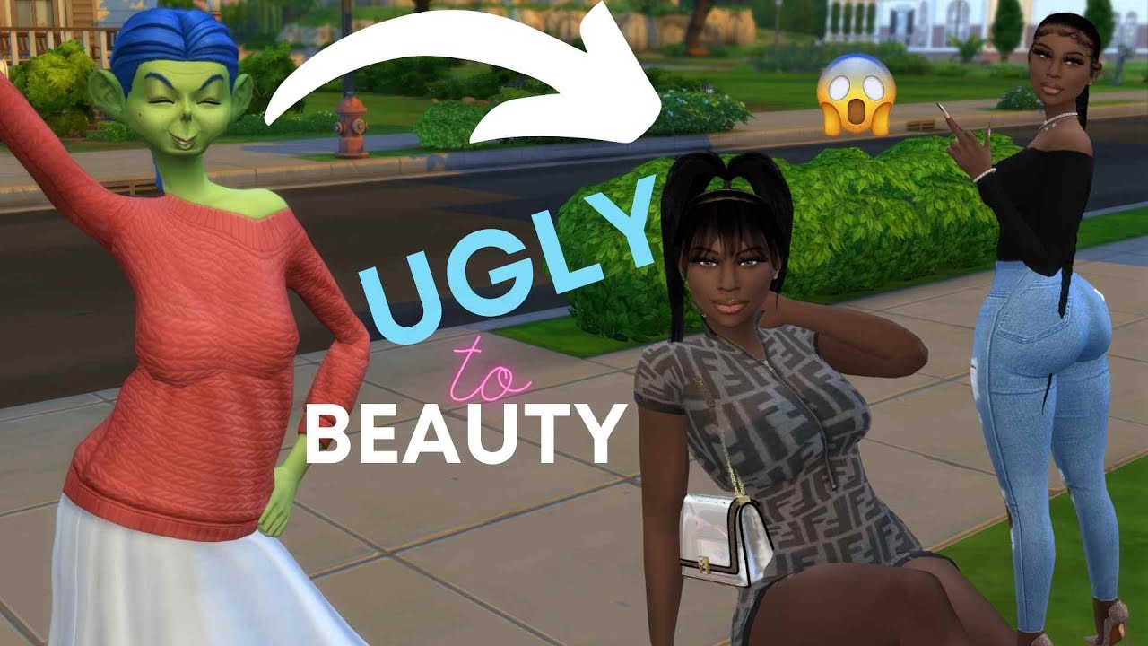 UGLY To Beauty Challenge 😱 The Sims 4 - YouTube