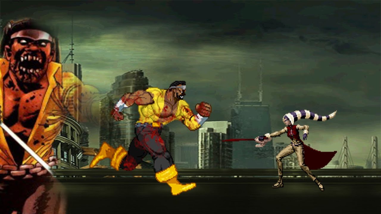 Marvel zombies (zombie Luke Cage vs foxy (KOF)) - YouTube