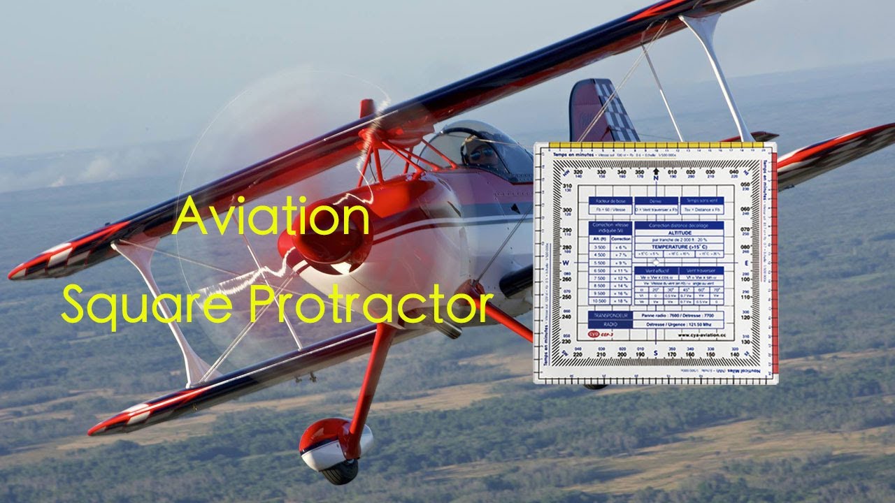 Square Aviation Protractor for Pilot Student - YouTube