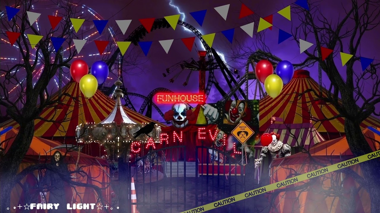 CREEPY CARNIVAL AMBIENCE "CARNEVIL", HORROR NIGHT, KILLER CLOWNS ...