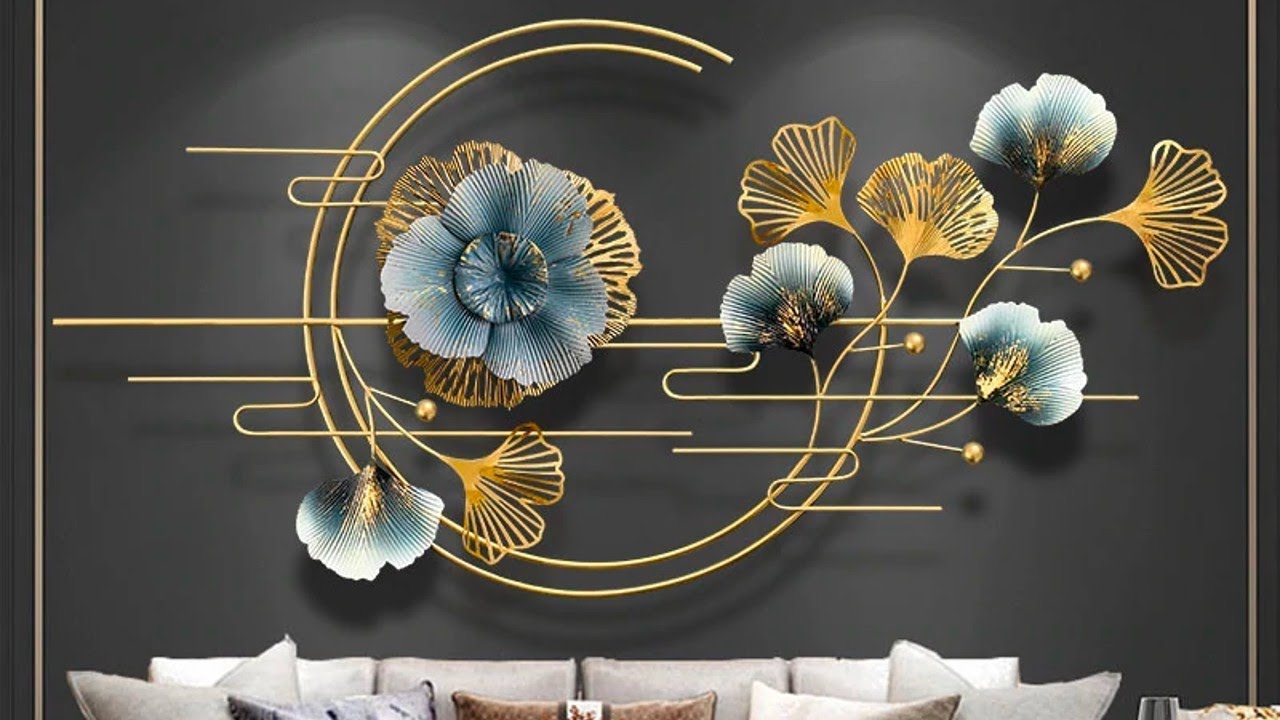 Light Luxury Floral Waves Metal Wall Art Decor - YF Decor - YouTube