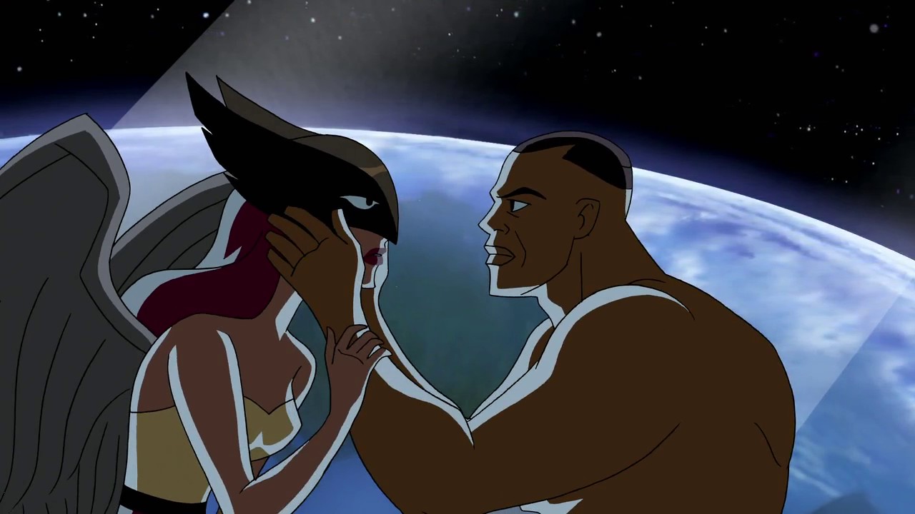 Hawkgirl And Green Lantern Kiss