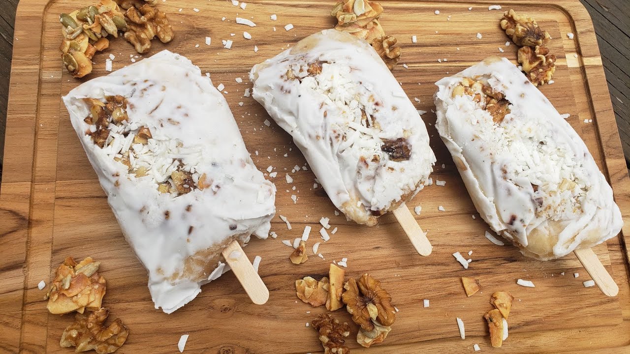 Banana Coconut Frozen Bars - Perfect Cure For the Hot Summer. - YouTube