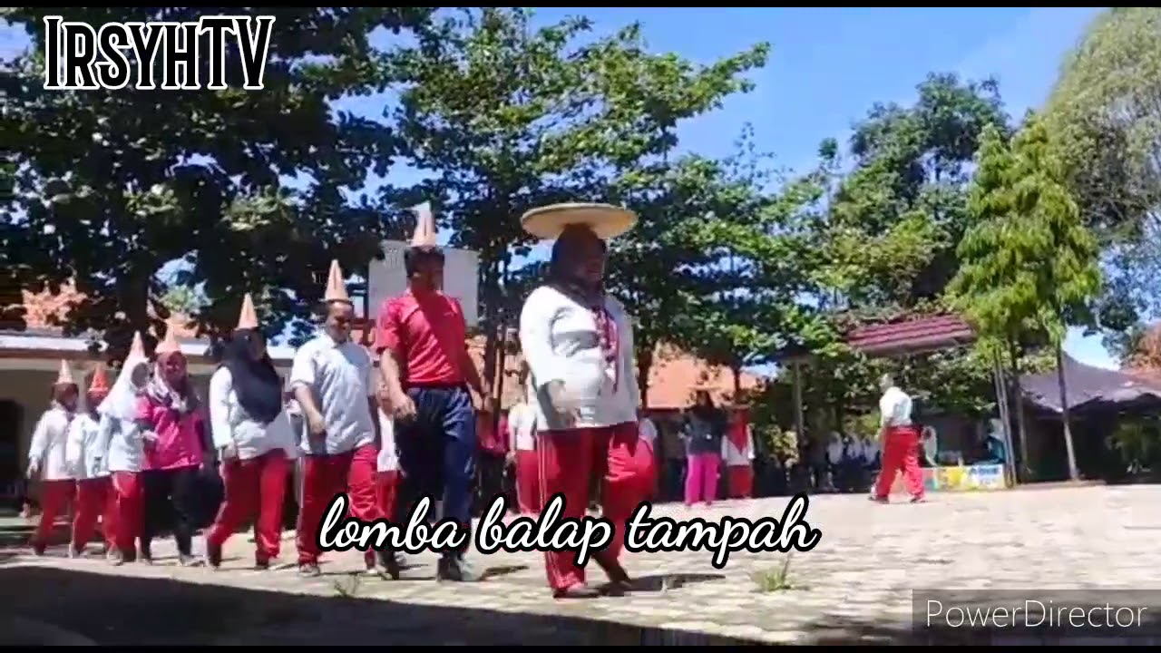 LOMBA BALAP TAMPAH DAN BALAP HULA HOOP BAPAK IBU GURU DAN TU DI SMP N 2 ...