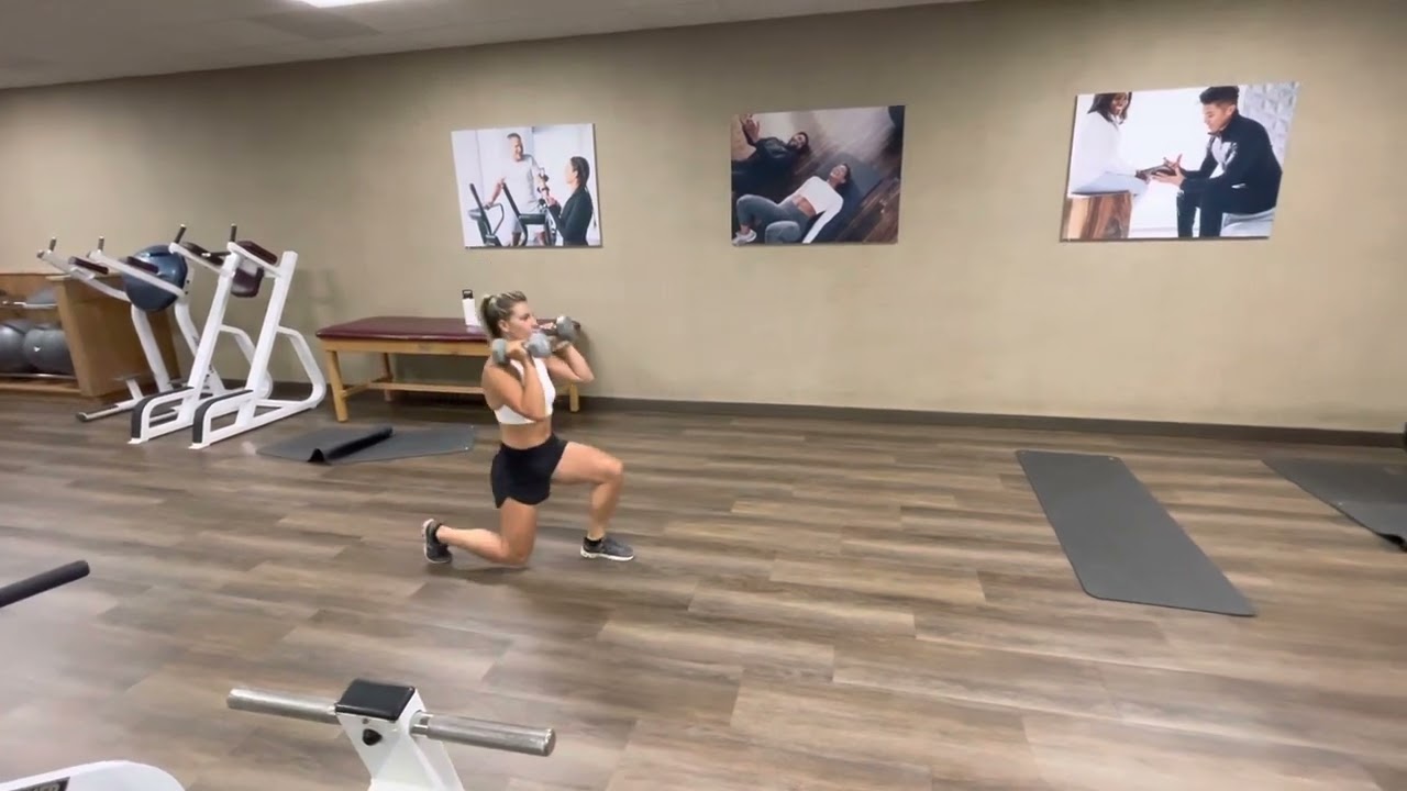 DB Front Rack Walking Lunge - YouTube