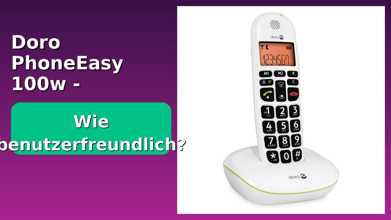 BEWERTUNG (2025): Doro PhoneEasy 100w - Schnurlostelefon. WESENTLICHE ...