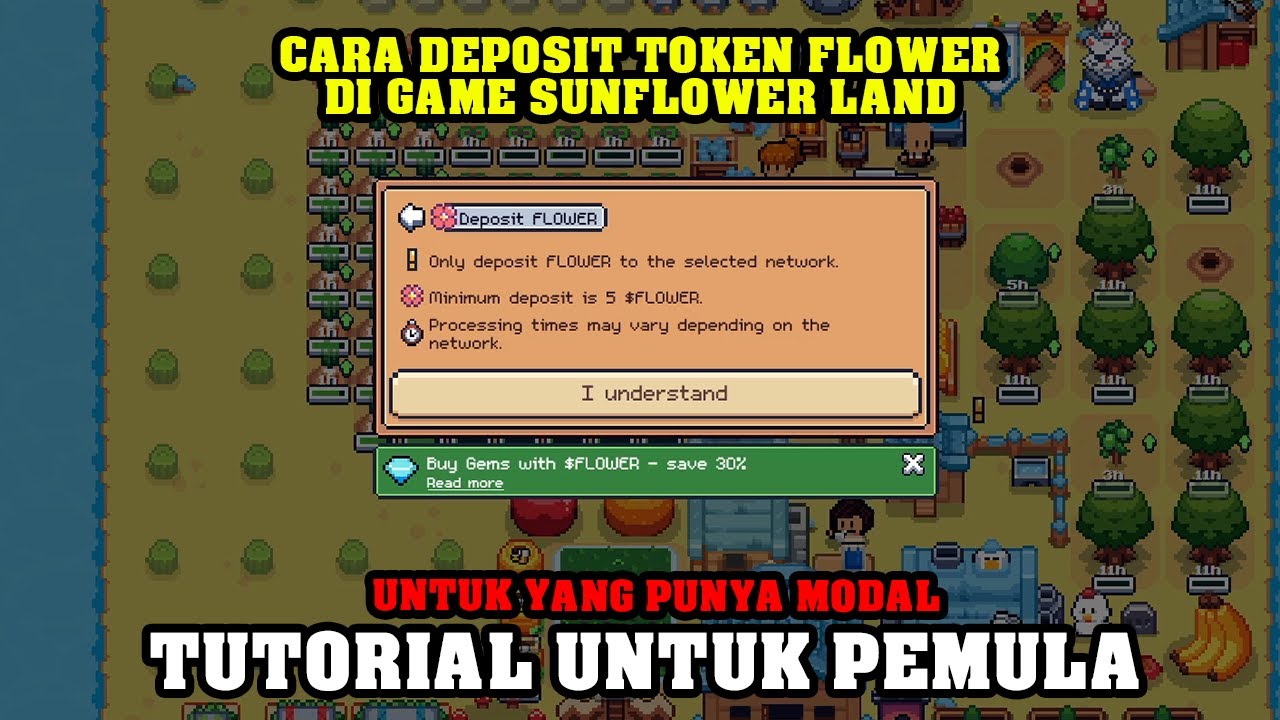 CARA DEPOSIT TOKEN FLOWER DI GAME SUNFLOWER LAND #91 - YouTube