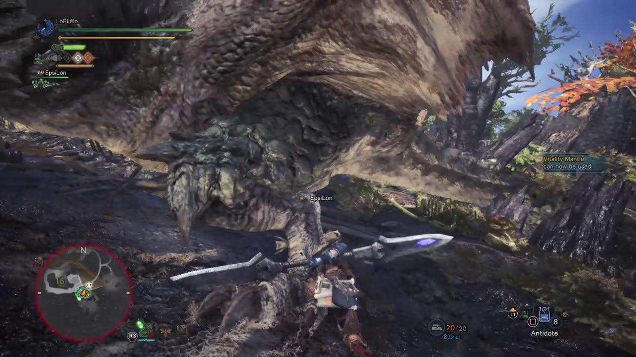 MHW:killin rathian vs weak weapon but strong heart :) - YouTube