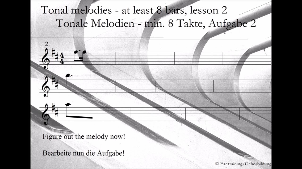 Tonal melodies - at least 8 bars, lesson 2 | Ear training | Gehörbildung - YouTube