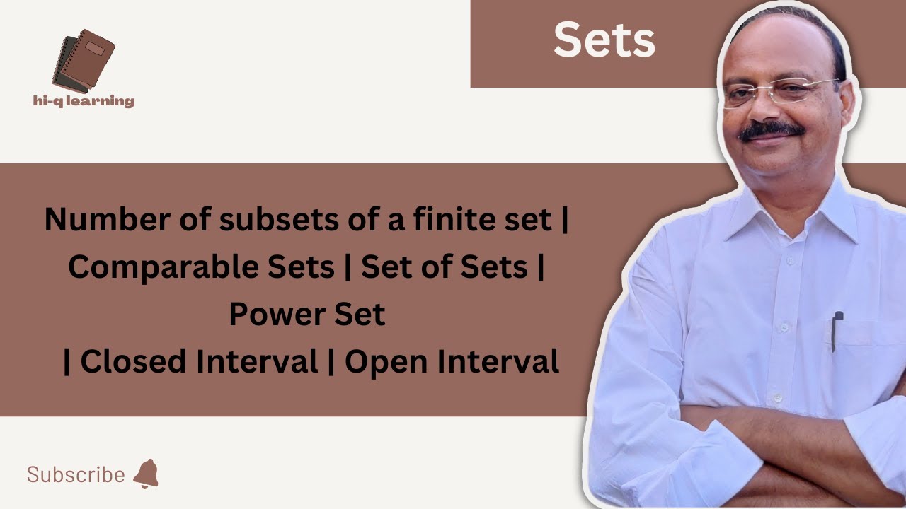 Number of subsets of a finite set| Comparable Sets | Set of Sets ...