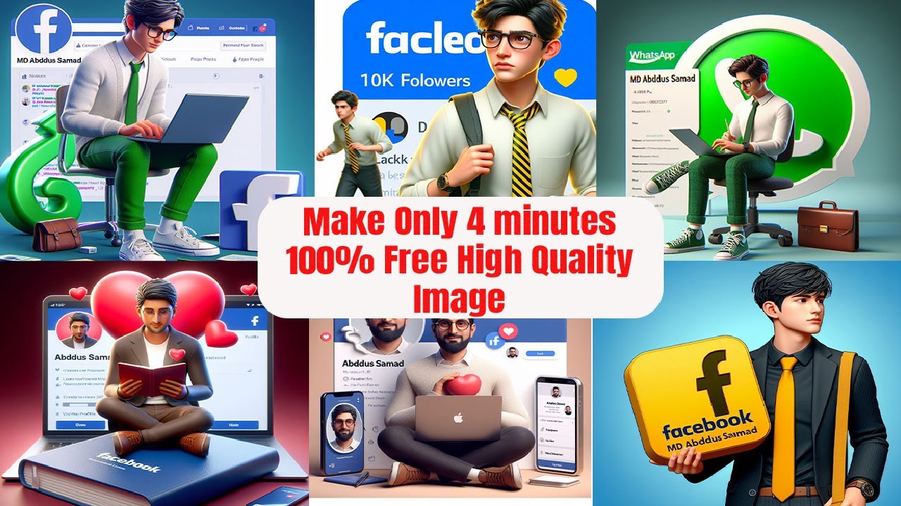 How to Create Facebook Profile AI images for free - YouTube