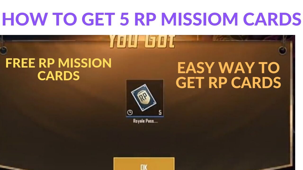HOW TO GET 5 RP MISSION CARDS SEASON 9 | GET RP MISSION CARDS WITH BP ...