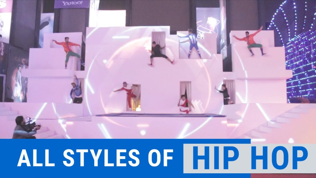 All Styles of Hip Hop with Trampoline and Projection Mapping | Dance ...