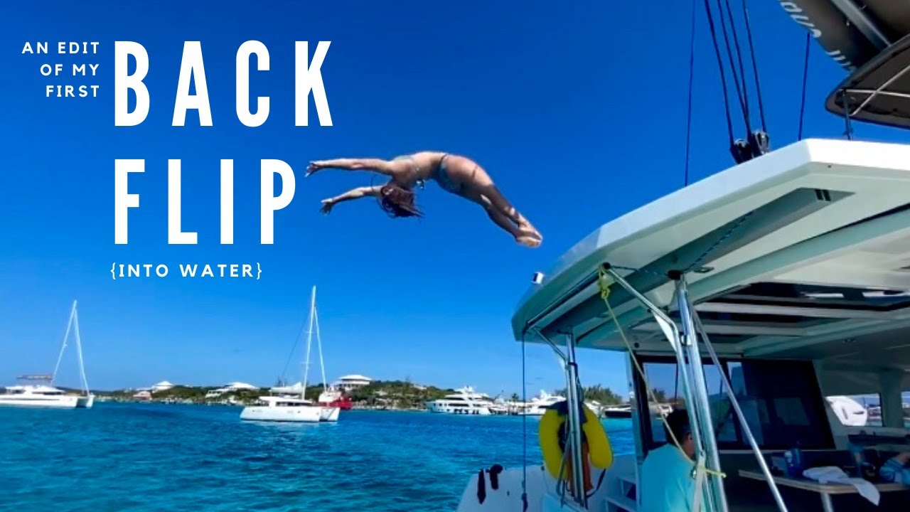 My first backflips into water! - YouTube