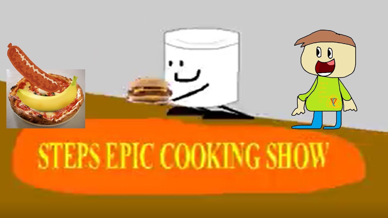 STEPS EPIC COOKING SHOW - cooking a pizza with hotdogs and bananas ...
