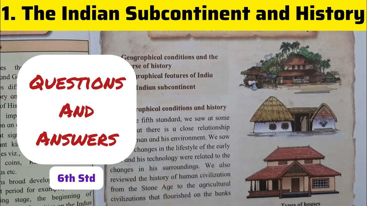 6th Std - History - Chapter 1 The Indian subcontinent and history ...