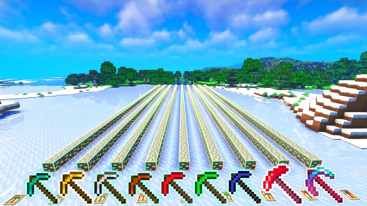 9 Different Pickaxes vs Copper Ore Blocks | Minecraft - YouTube