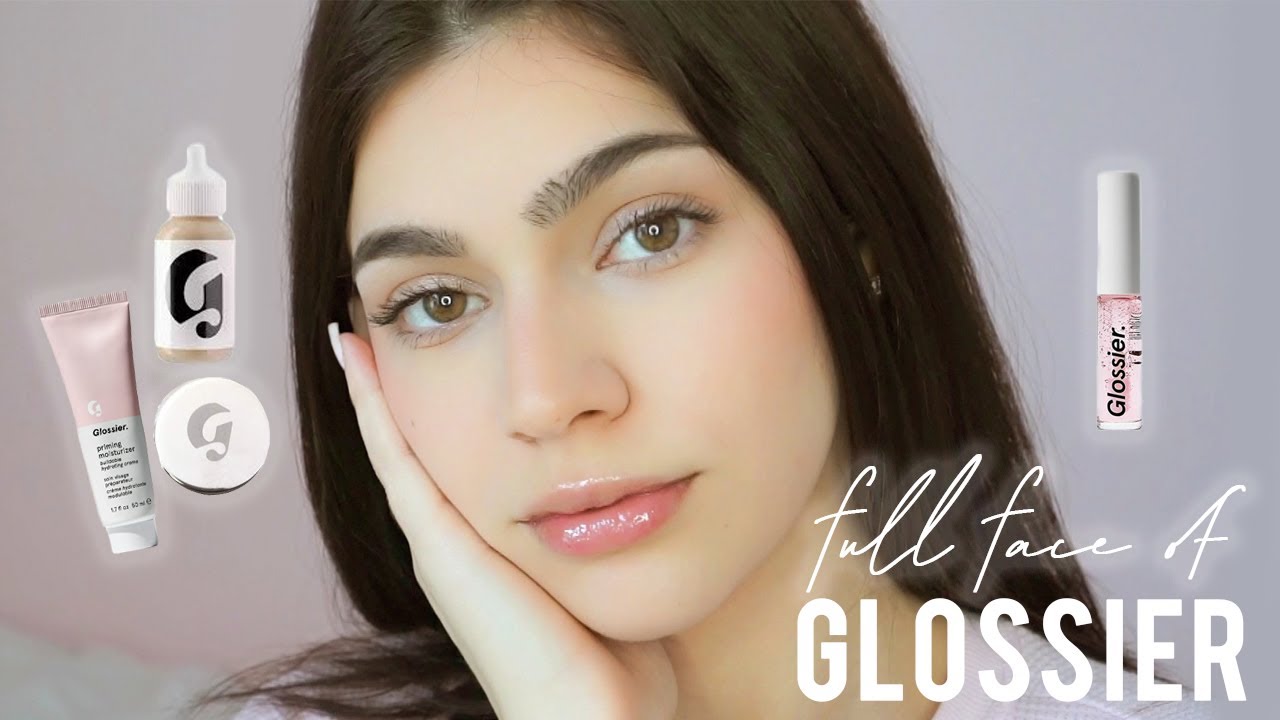 Full Face Using ONLY Glossier Products & First Impressions - YouTube