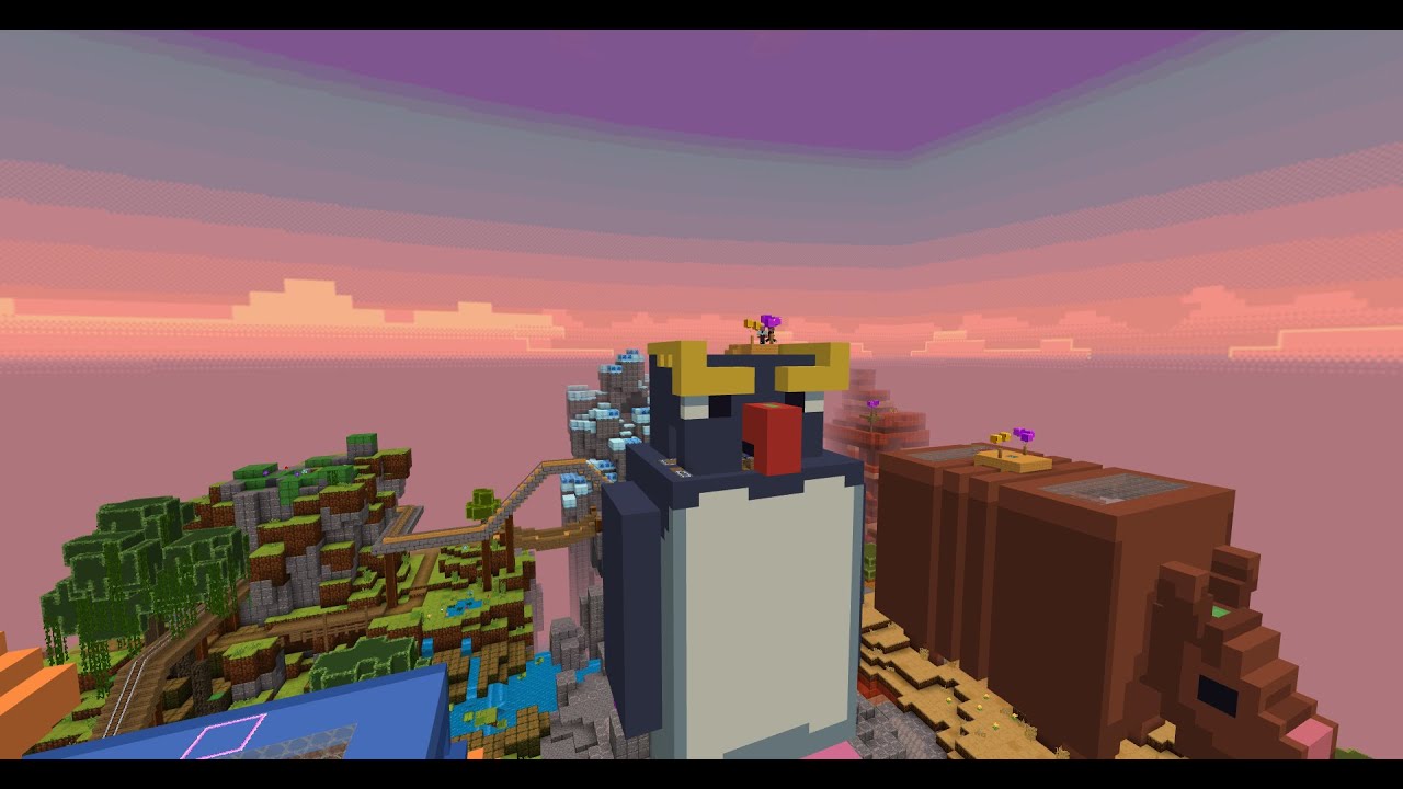 minecraft mob vote penguin parkour october 2023 no ui - YouTube