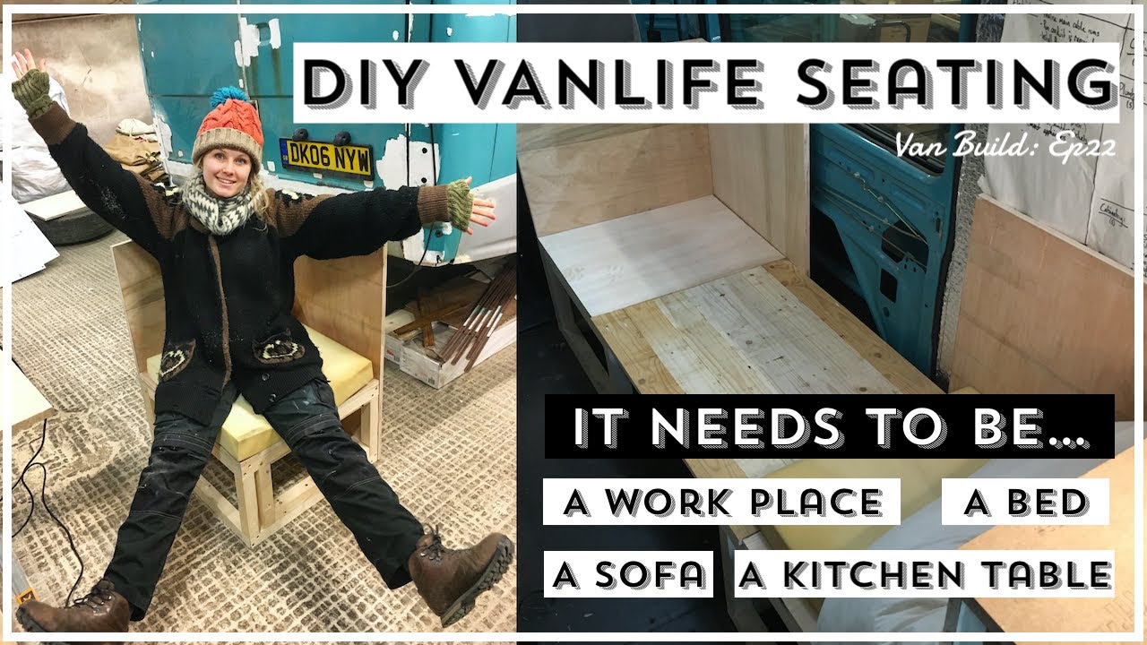 DIY VANLIFE SEATING AREA | Dinette Sofa Bed combo| MERCEDES VARIO ...