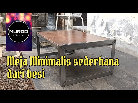 Meja minimalis sederhana dari besi - YouTube