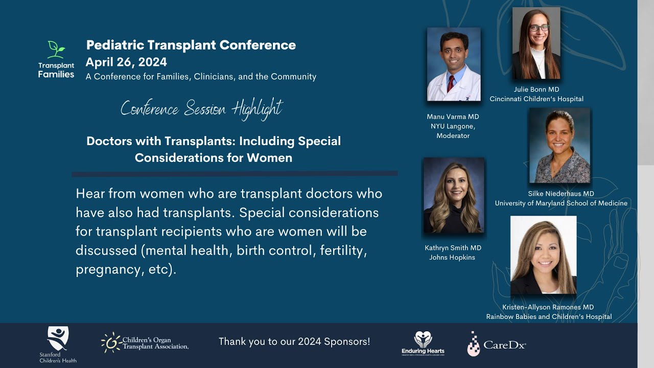 Docs with transplants: Including considerations for women - 2024 ...