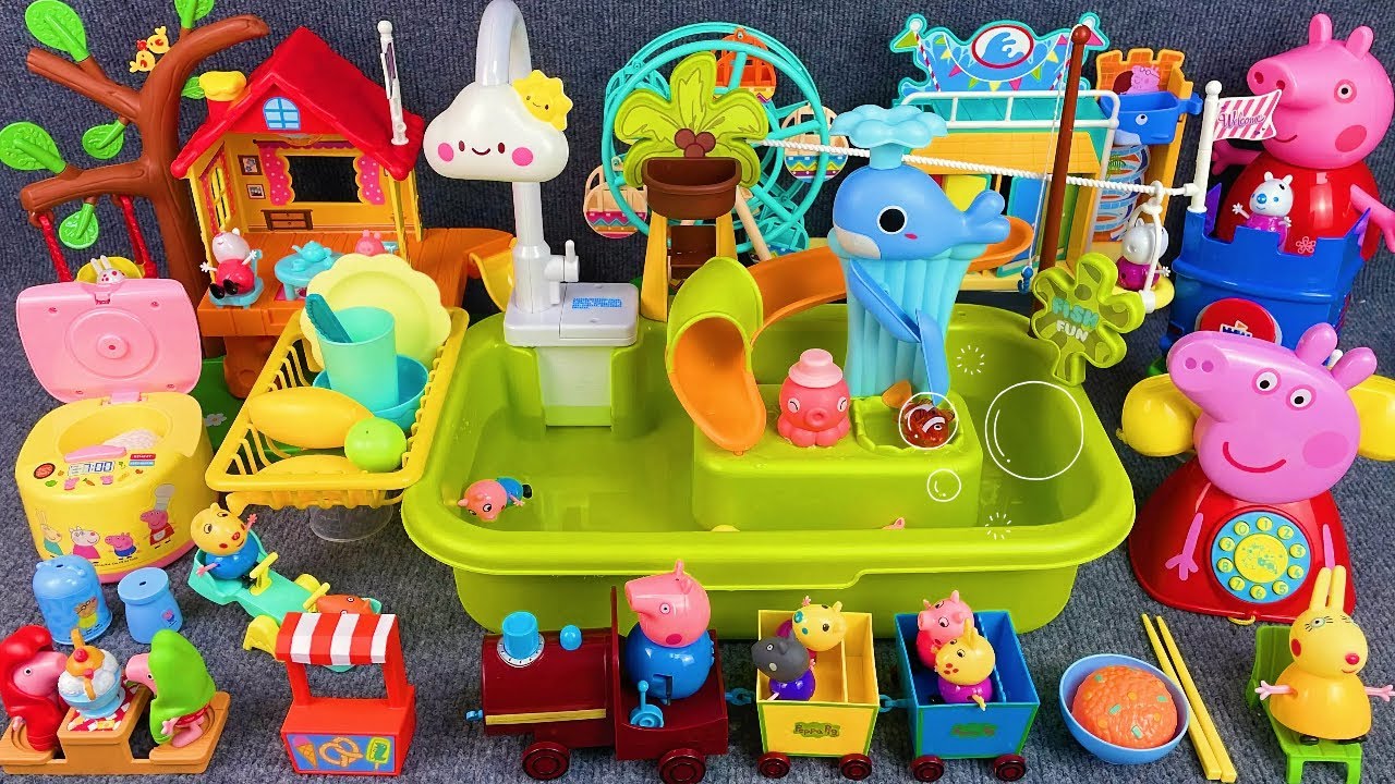 16 Minutes Satisfying with Unboxing Peppa Pig Swimming Pool Play Set ...