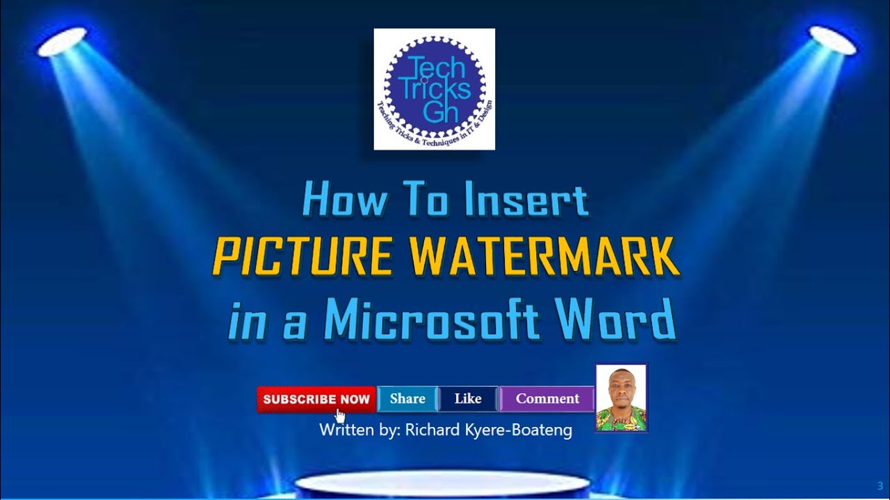 How to Insert Picture Watermark in Microsoft Word - YouTube