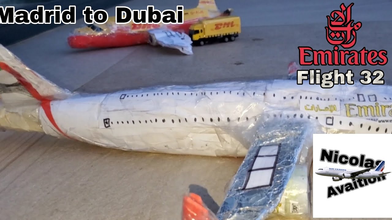 Emirates Flight 32 Madrid to Dubai @supsnail - YouTube