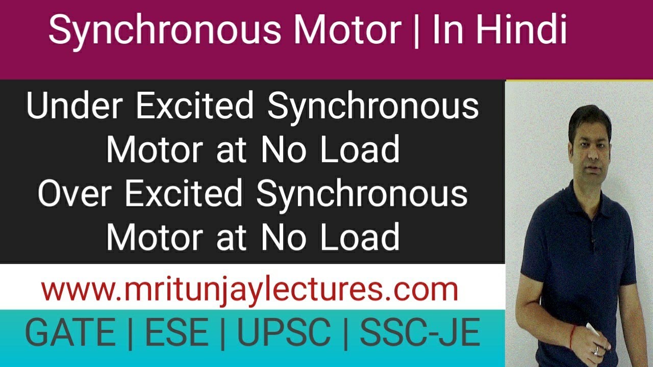 5.14 Power Factor Control of Synchronous Motor | Under Excited and Over ...