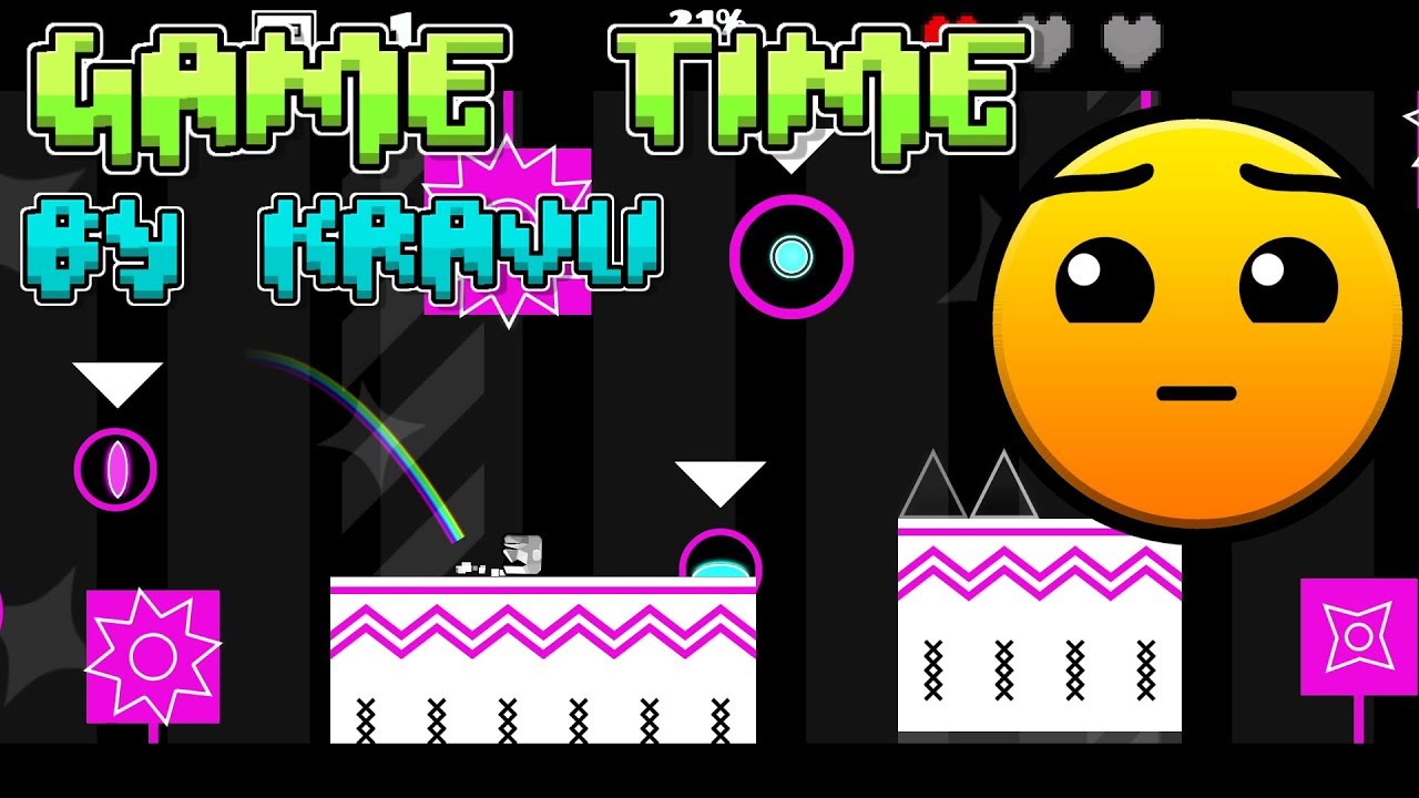 "GAME TIME" by Kravli (All Coins) - Geometry Dash - YouTube