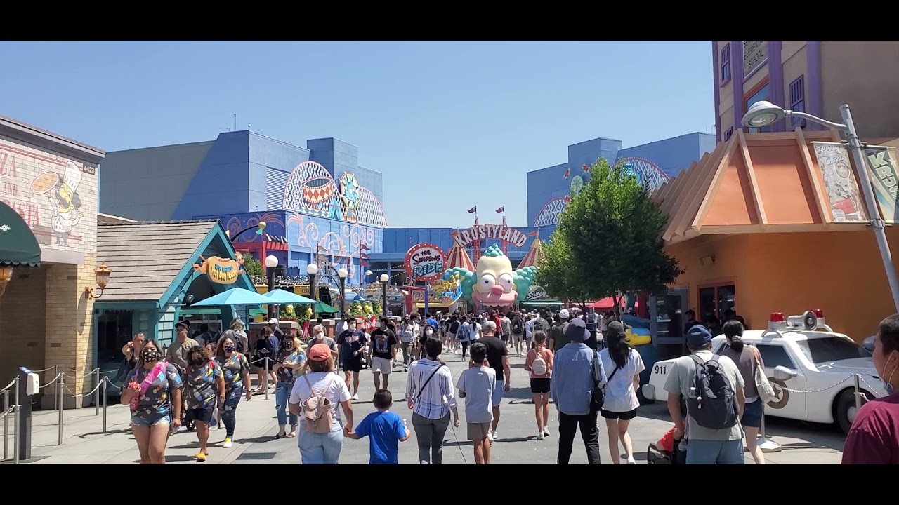 the Simpsons land at Universal studios hollywood - YouTube