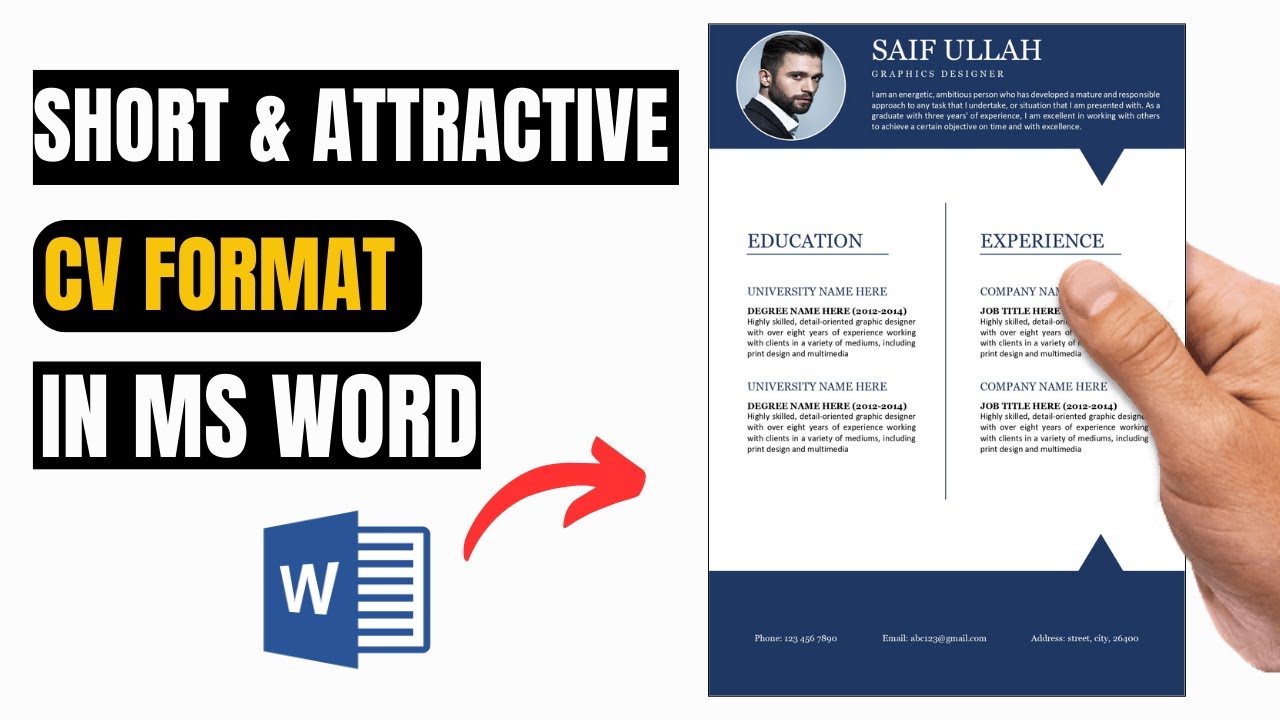 How to Create a Short & Attractive Resume Format for Job in 2025 - YouTube
