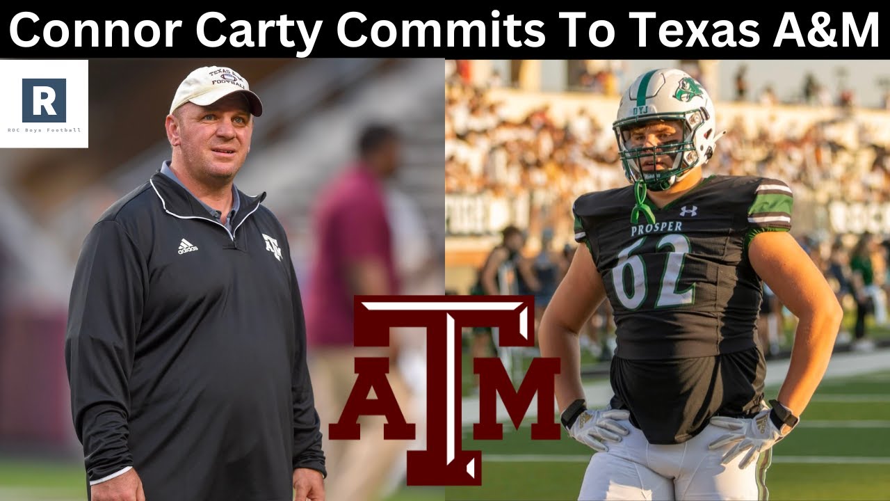 Connor Carty Commits To Texas A&M | Texas A&M Recruiting News - YouTube