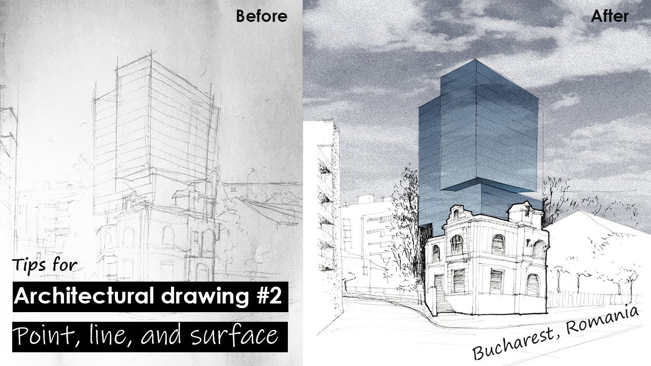 Tips for Architectural drawing #2 Points, lines and surfaces - YouTube