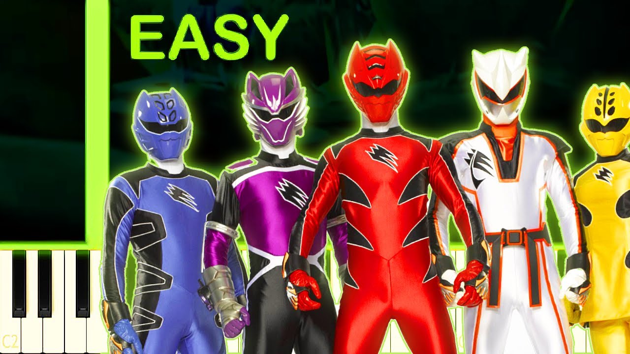 POWER RANGERS JUNGLE FURY THEME - EASY Piano Tutorial - YouTube