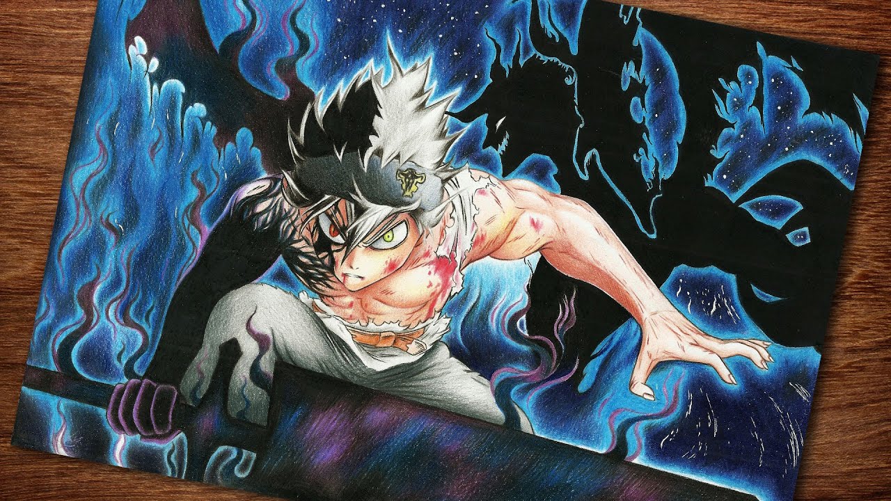 SPEED DRAWING ASTA - BLACK CLOVER - Desenhando Asta ブラッククローバー - YouTube