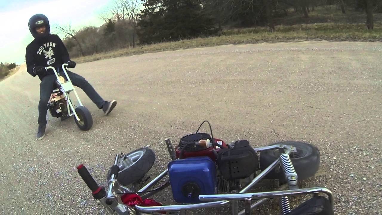 Mini bike crash - YouTube