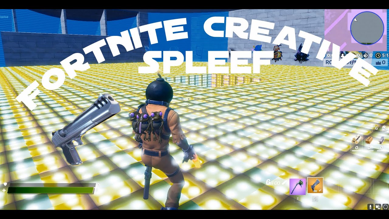 *NEW* Fortnite Spleef map (Creative mode) Custom mini game! - YouTube