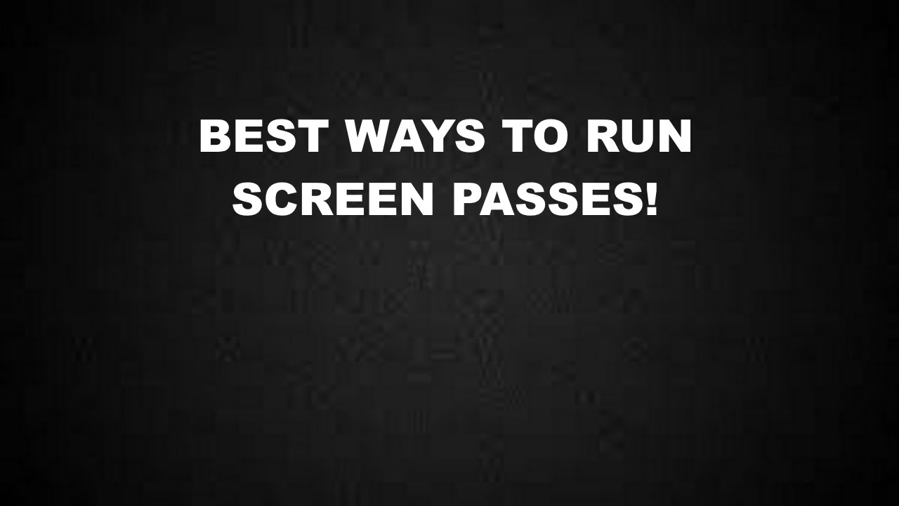 BEST WAY TO RUN SCREEN PASSES! How To Throw Screens! Madden 15 ...