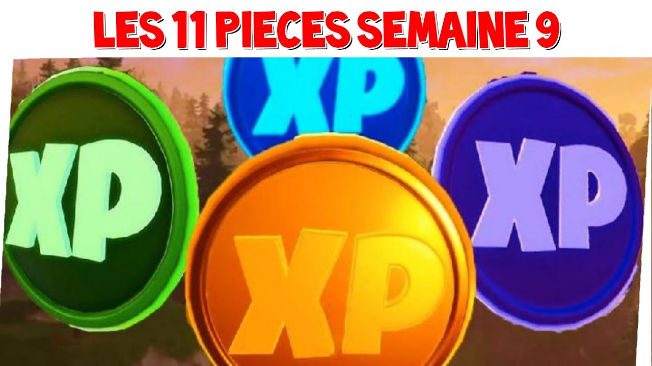 TOUTES LES PIÈCES D'XP SEMAINE 9 SAISON 4 / ALL WEEK 9 XP COINS ...