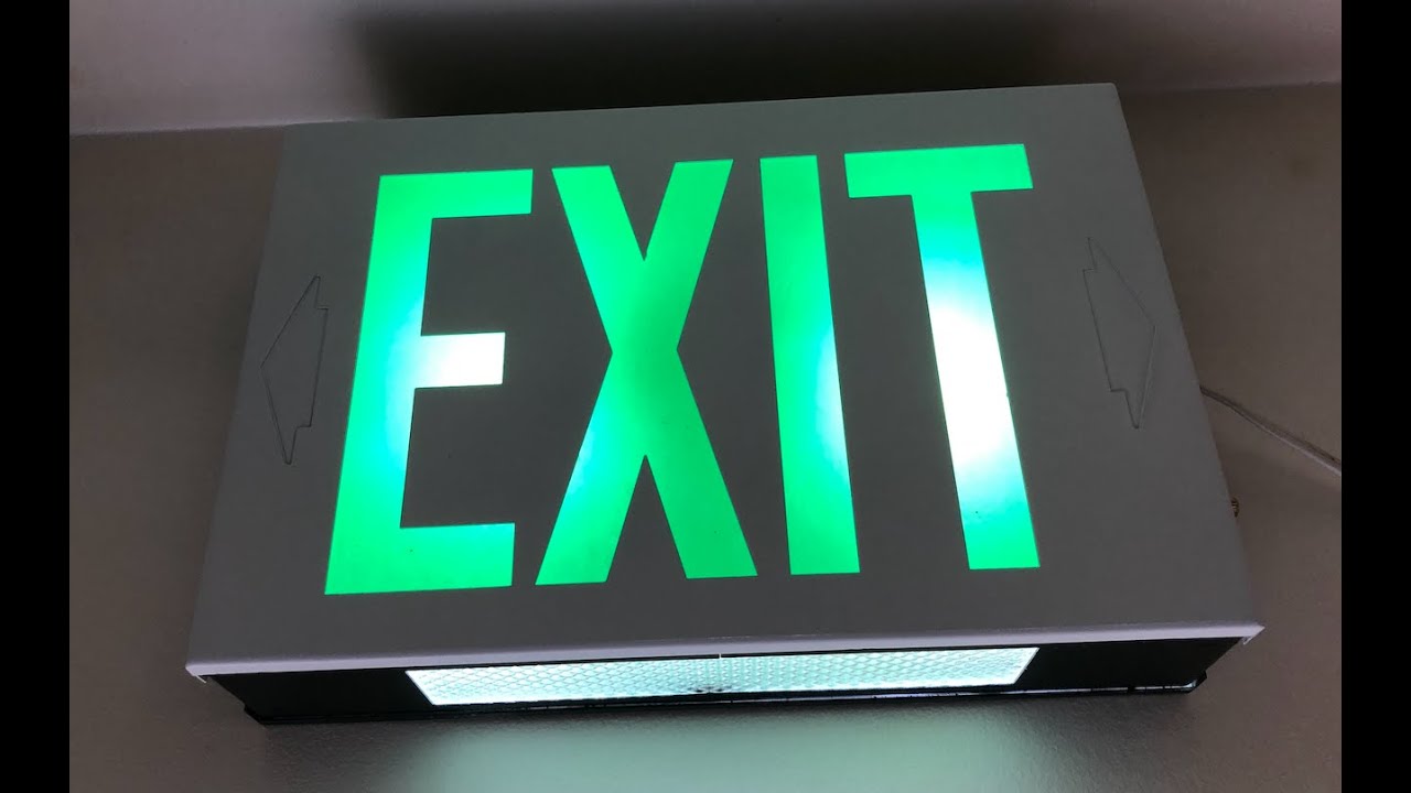 Antique Store EXIT sign restoration and electrification - YouTube